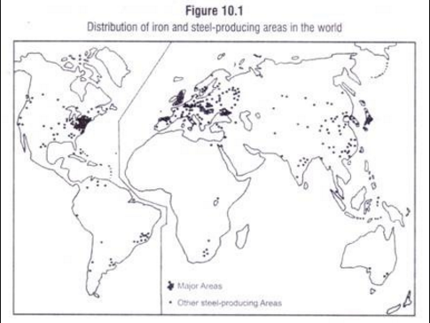 World Map Showing The Location Of Arcelormittal Iron Ore